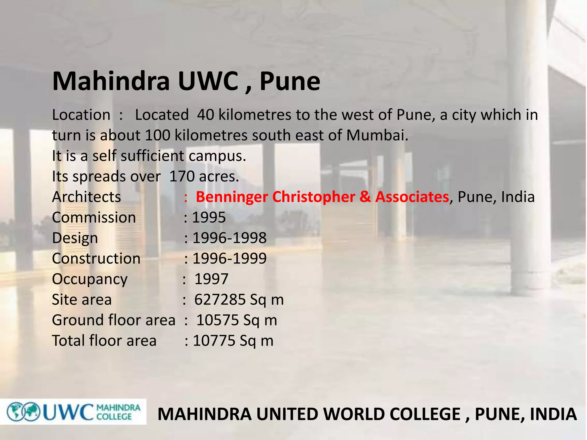 Uwc mahindra college | PPTX