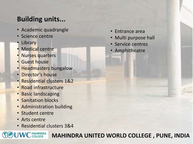 Uwc mahindra college | PPTX | College Education | Education