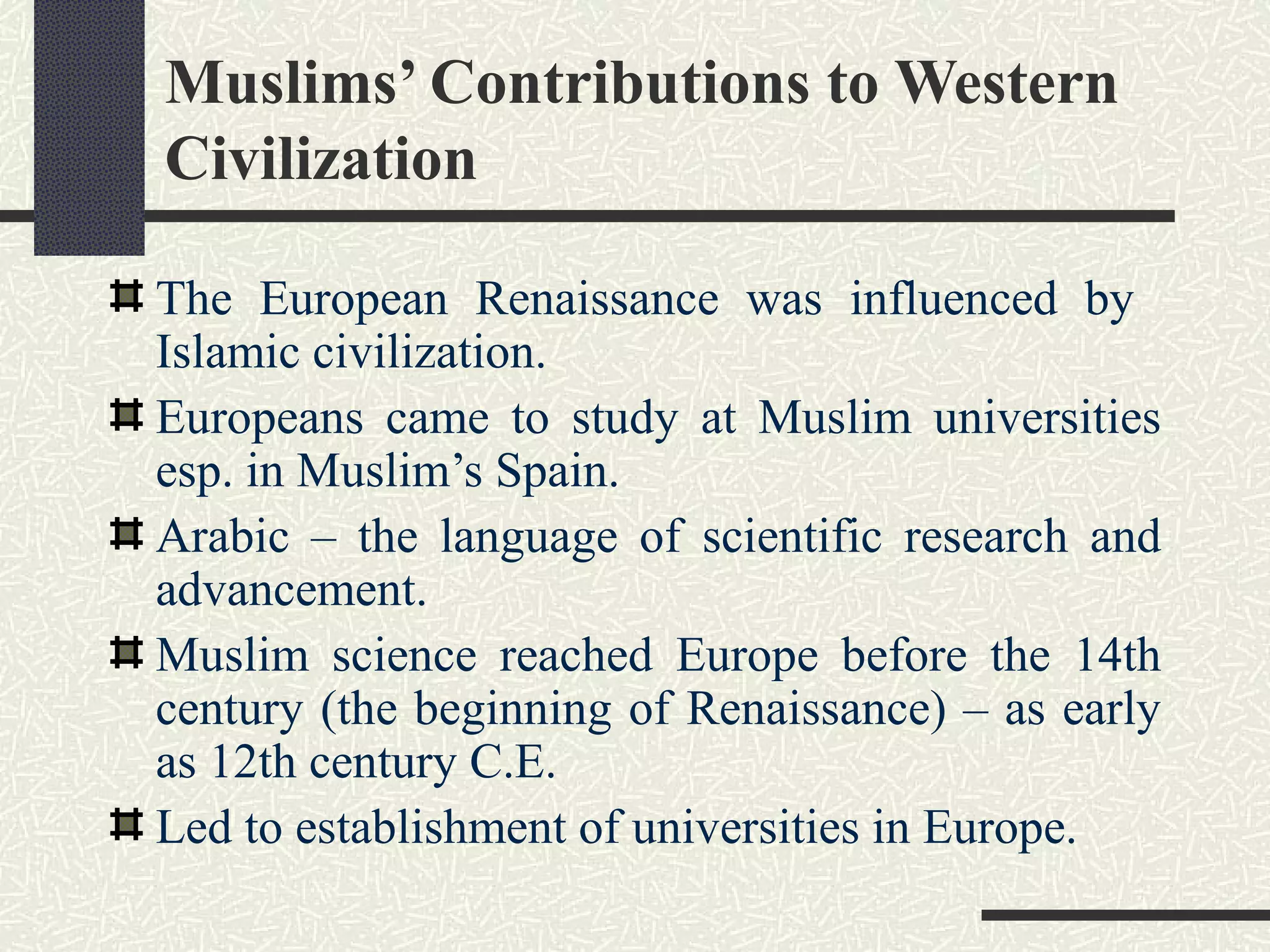 C13 - Islamic Civilization | PPT
