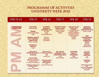 Uweek 2010 Programme Of Activities | PPT
