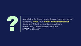 Model Desain Sistem Pembelajaran Blended | PDF