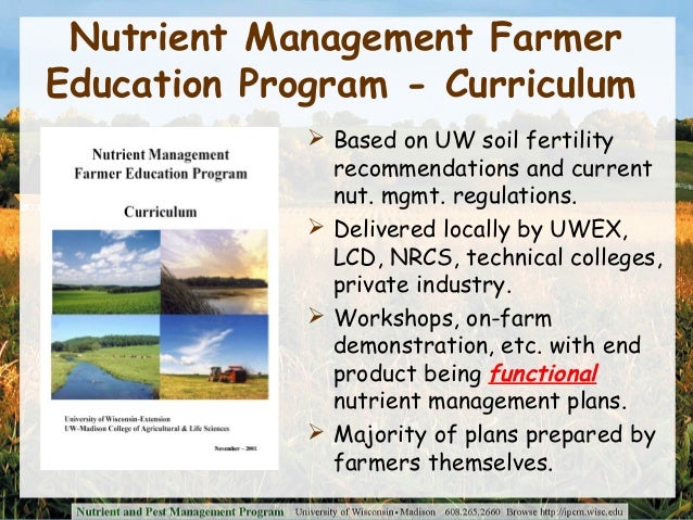 Nutrient Management: Education, On-farm Research, and Training