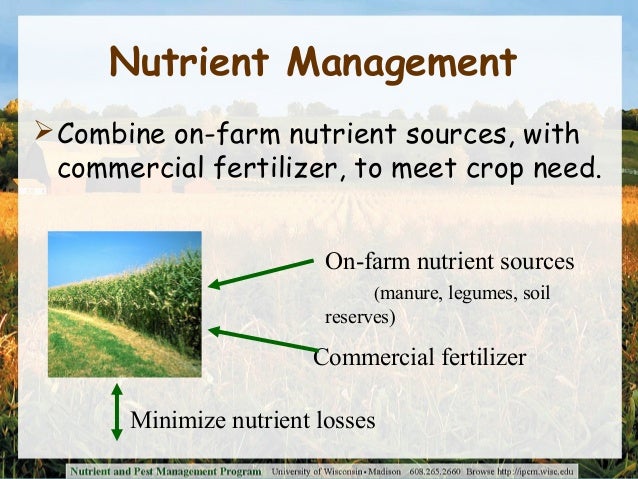 Nutrient Management: Education, On-farm Research, and Training