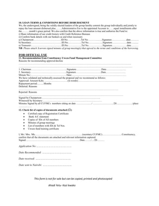 Uwezo Fund Application Form | PDF