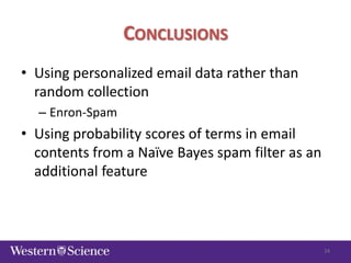 Email Classification based on their readability | PPTX