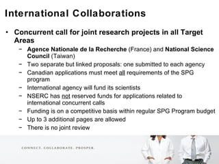 NSERC Strategic Projects Grants Overview | PPT