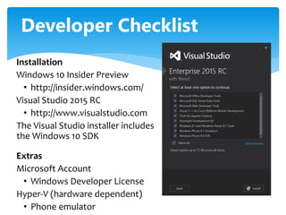 Universal Windows Platform Overview | PPT