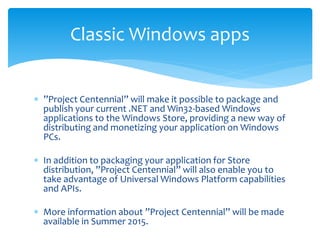 Universal Windows Platform Overview | PPT