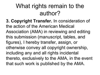 Author Rights: Securing Future Uses of Your Work | PPT