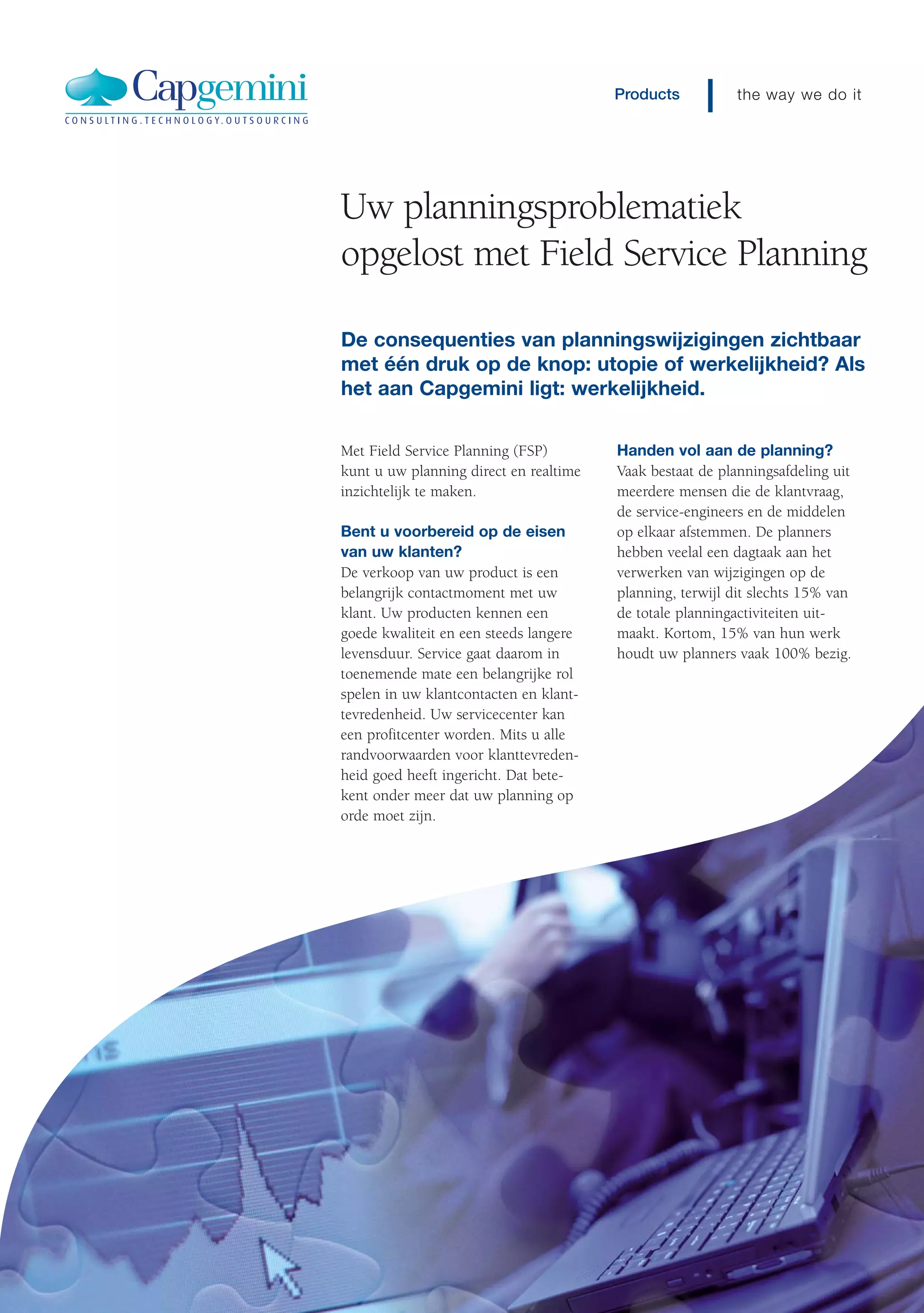 Uw Planningsproblematiek Opgelost Met Field Service Planning | PDF