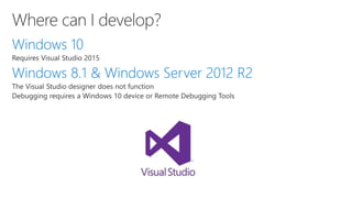 Introduction to UWP - Universal Windows Platform Application Development | PPTX