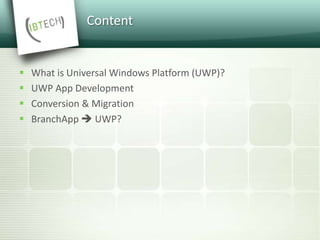 Universal Windows Platform | PPTX