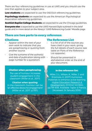 UWS Brief Guide to Harvard Referencing | PDF