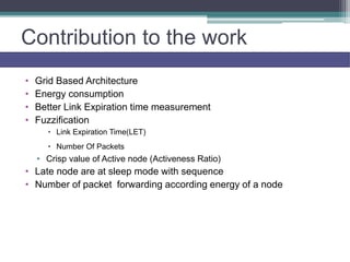 Grid Based Fuzzy Optimized Routing Protocol for Under Water Sensor Network | PPT