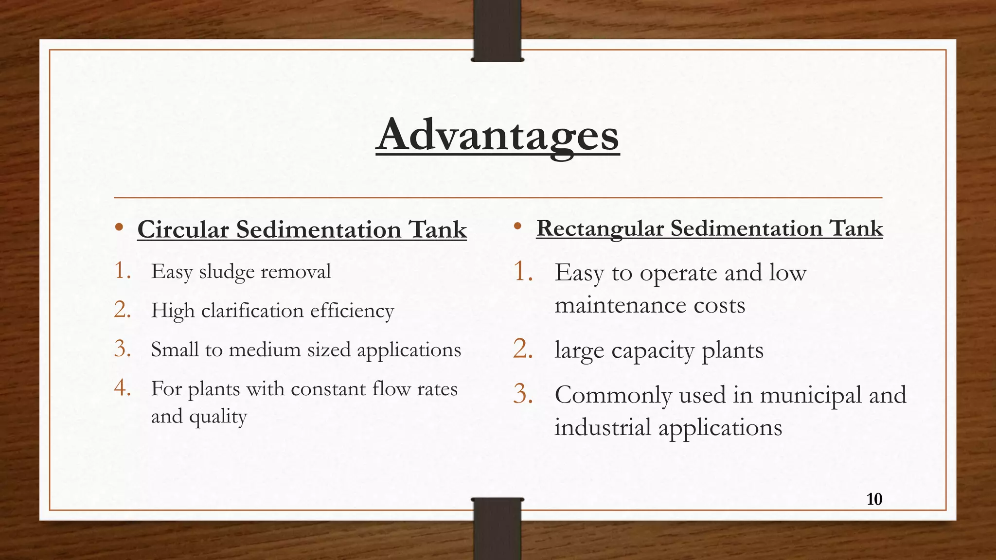 Sedimentation tanks in water treatment | PPTX