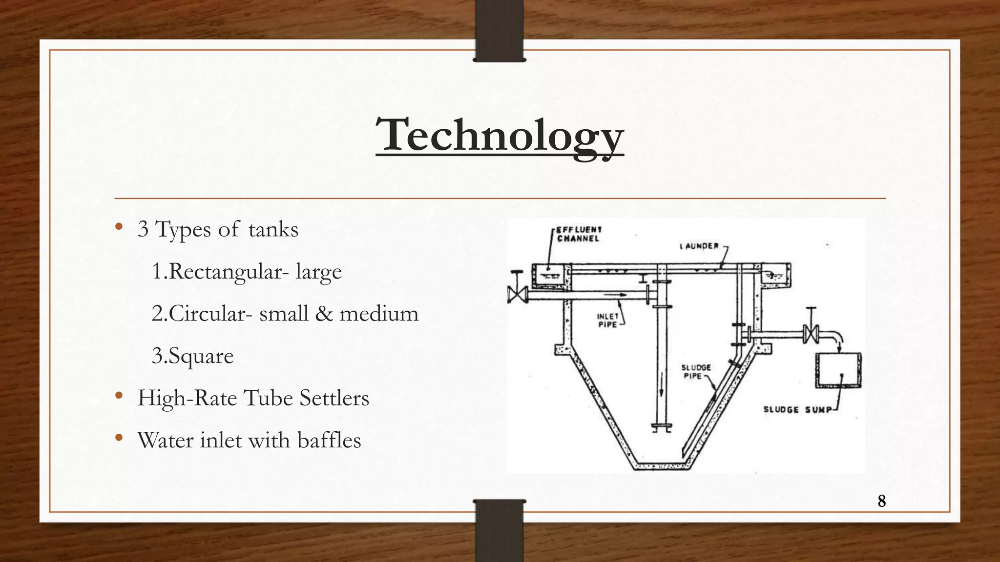 Sedimentation tanks in water treatment | PPTX