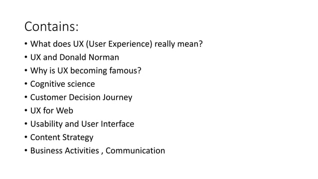 UX - User Experience | PPT