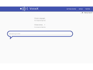 Graphical interface to Voice interface | PPT