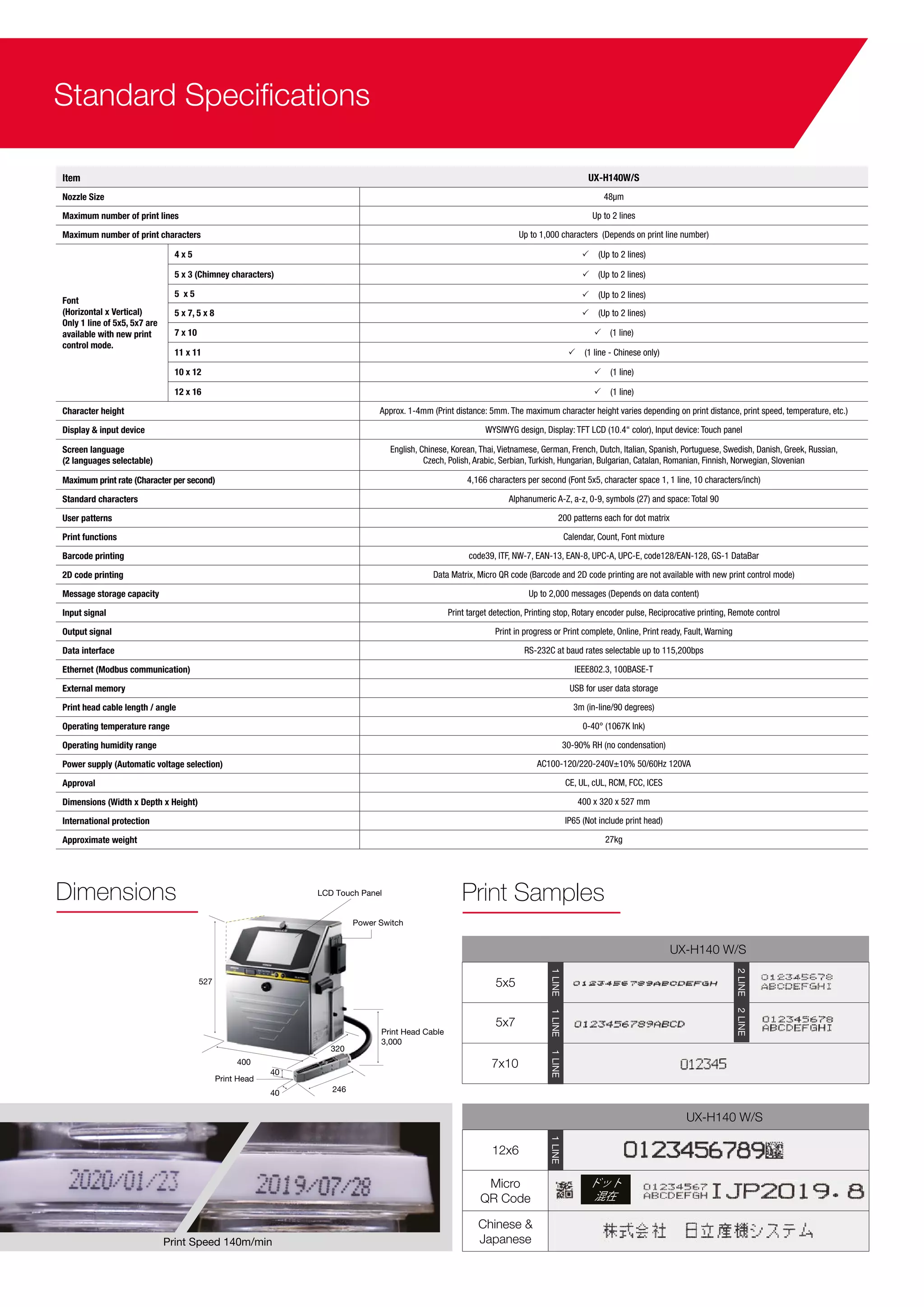 Hitachi - High Speed industrial inkjet printer | PDF