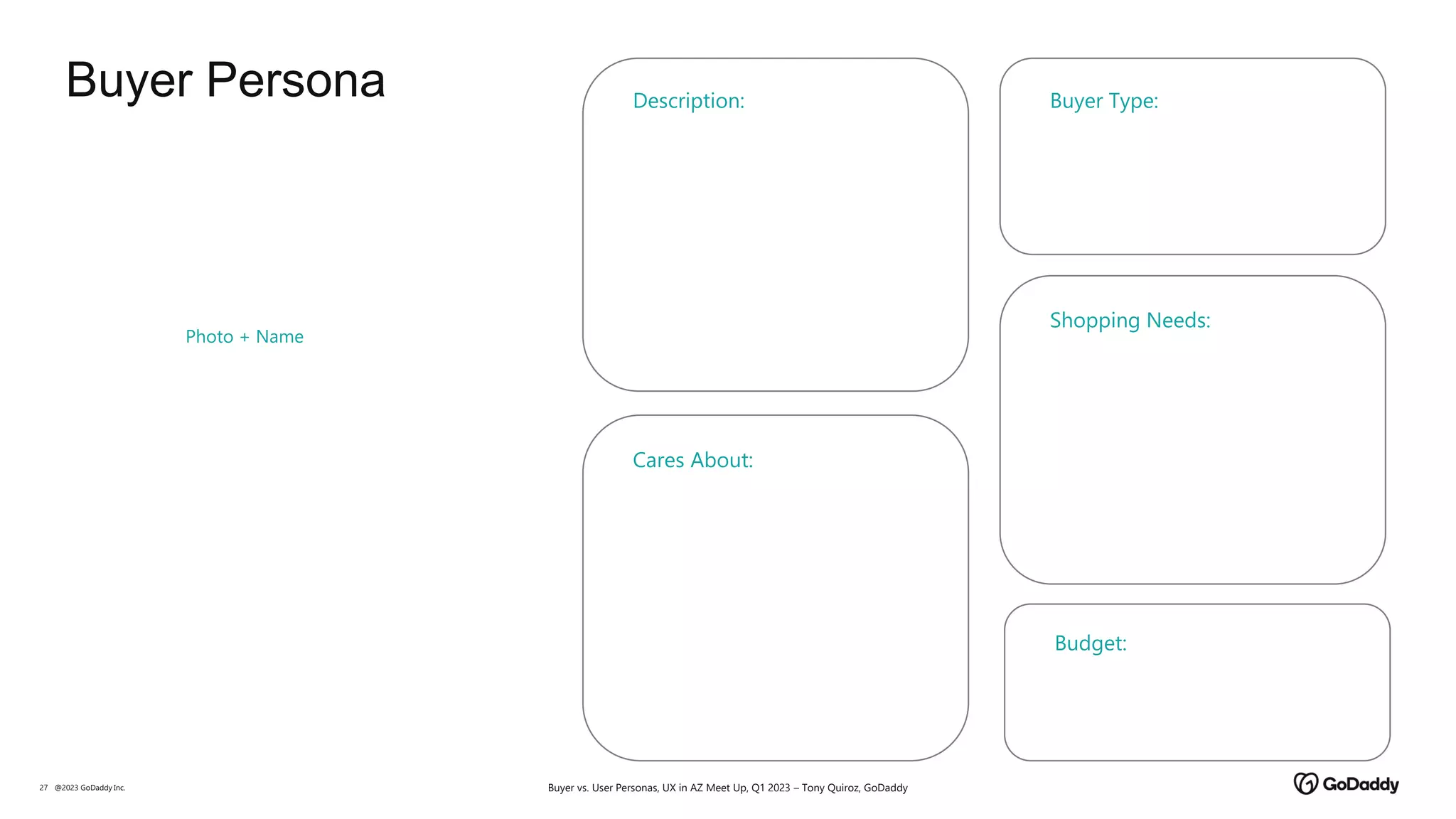 Buyer vs User Personas | PPTX