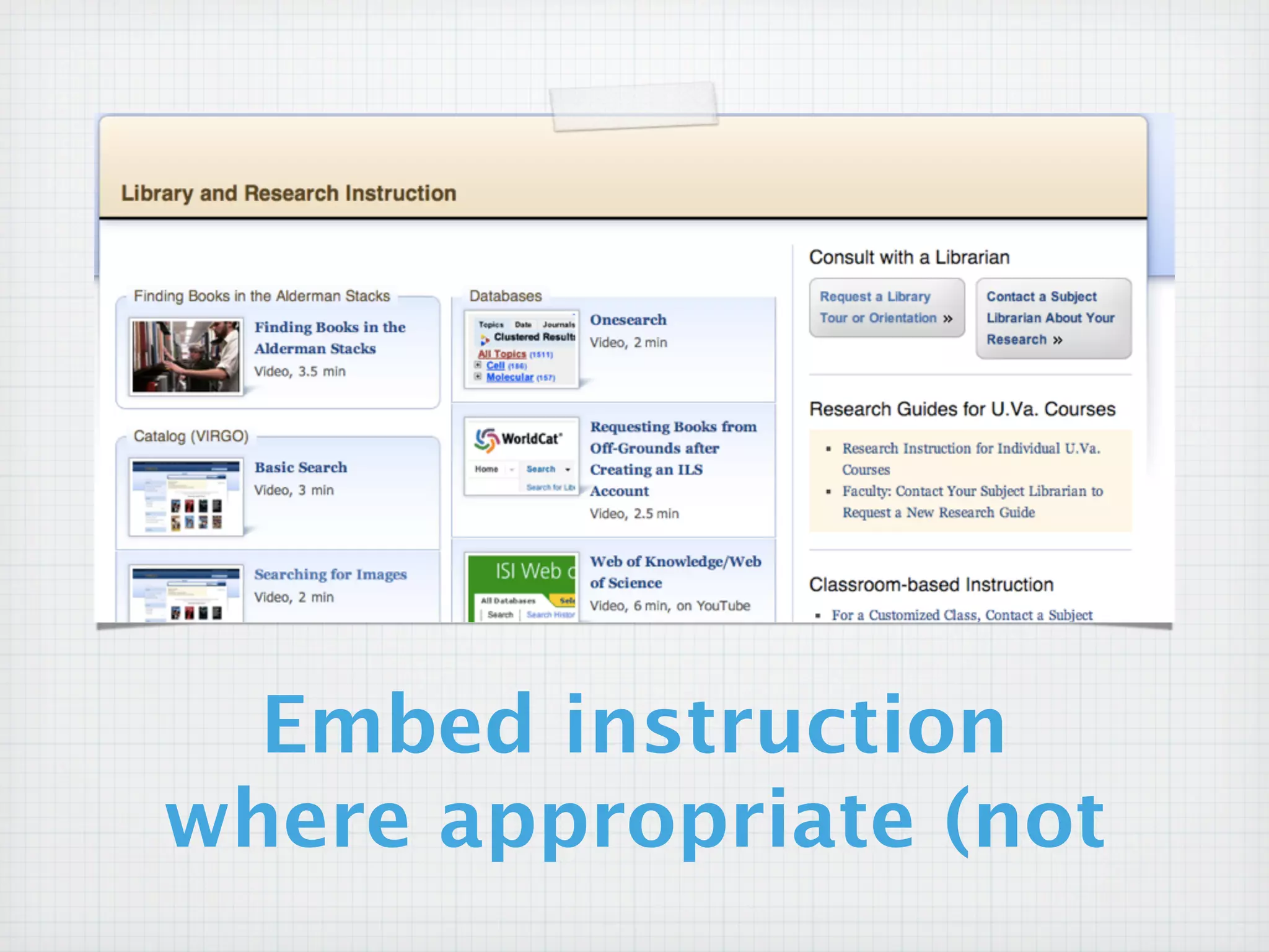 U.Va. Library - Site Design Principles | PPT