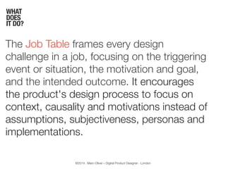 UX Tools for Agile Teams – The Job Table | PDF