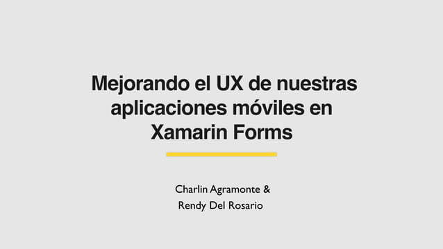 Mejorando el UX de nuestras aplicaciones móviles en Xamarin Forms | PDF | Internet | Computing