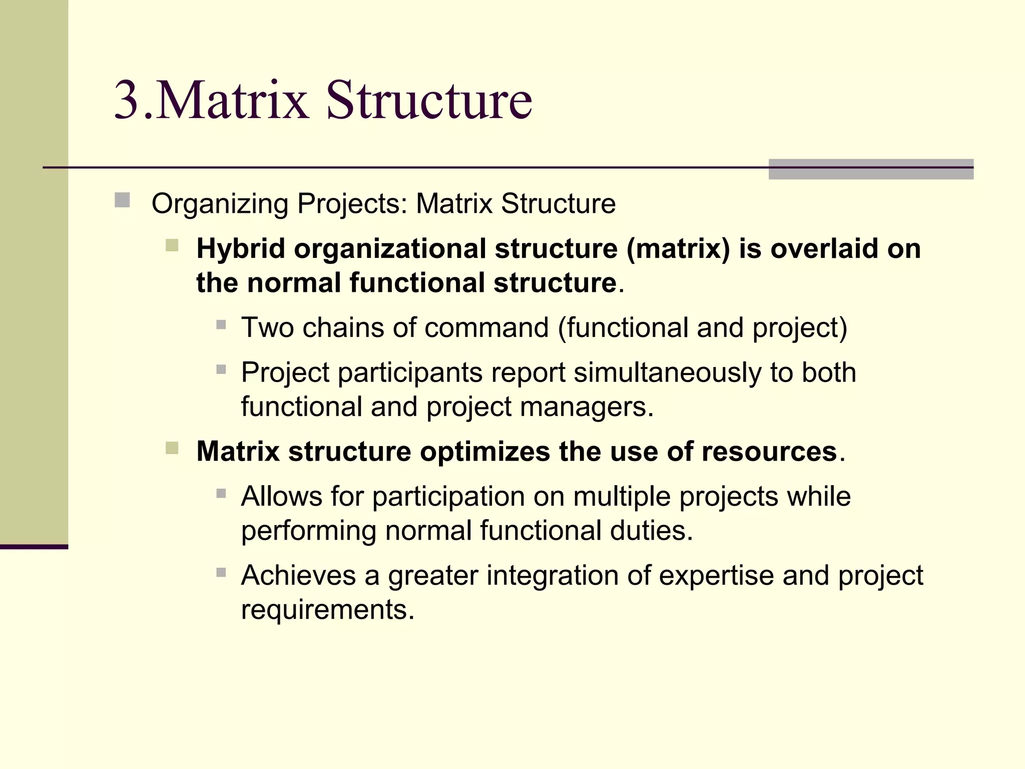 Project management structures | PPT
