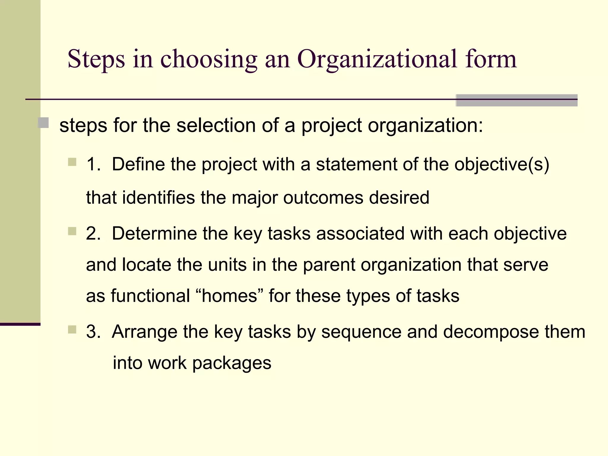 Project management structures | PPT
