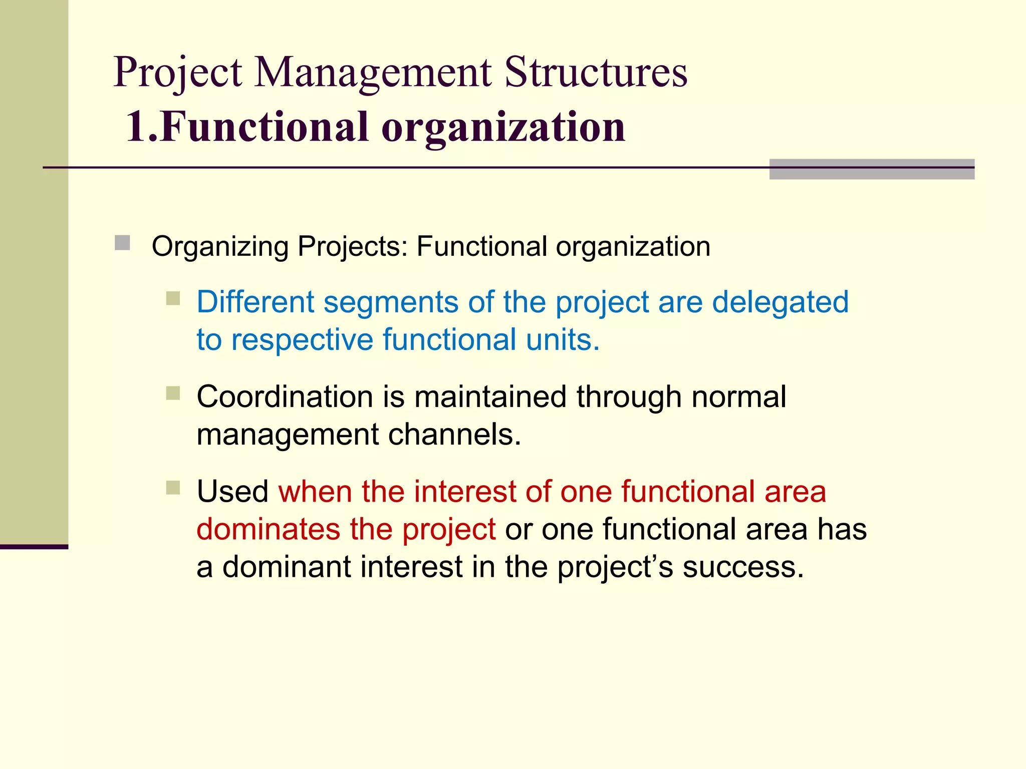Project management structures | PPT