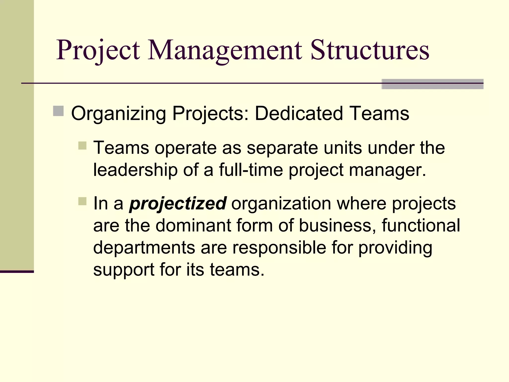 Project management structures | PPT