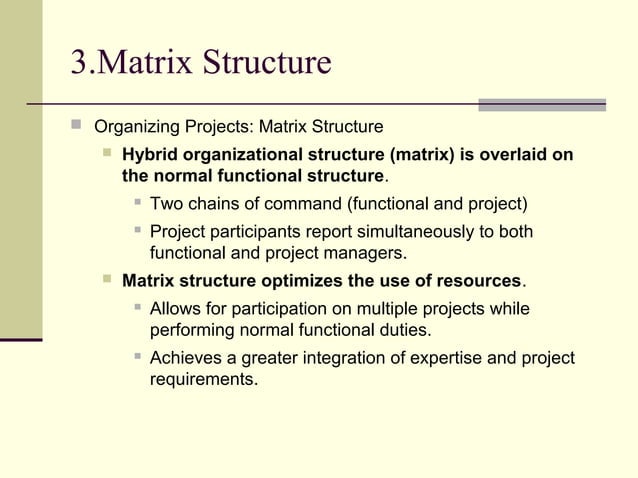 Project management structures | PPT | Civil Engineering Industry ...