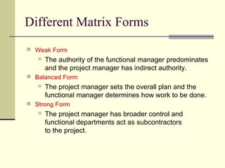 Project management structures | PPT