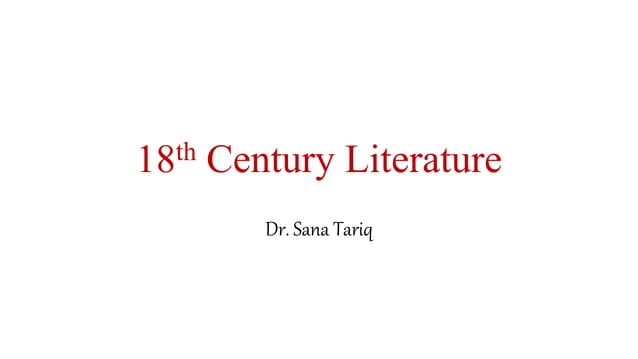 18th_century_literature.pptx | Poetry | Books and Literature