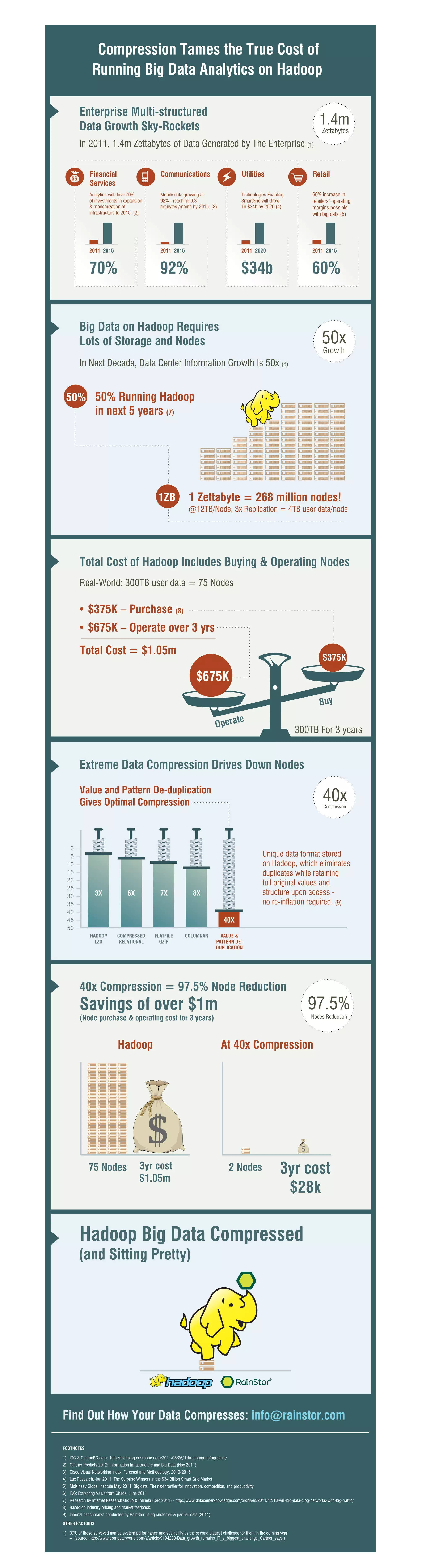 Big Data Analytics on Hadoop RainStor Infographic | PDF