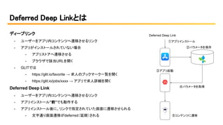 アプリインストール直後のUXを向上させる！AppsFlyerを使ったDeferred Deep Link | PPT
