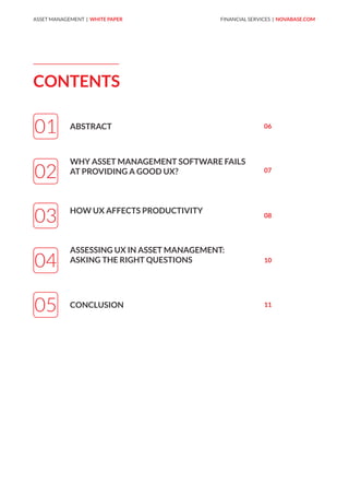 UX IN ASSET MANAGEMENT SOFTWARE | PDF | Computing | Technology & Computing