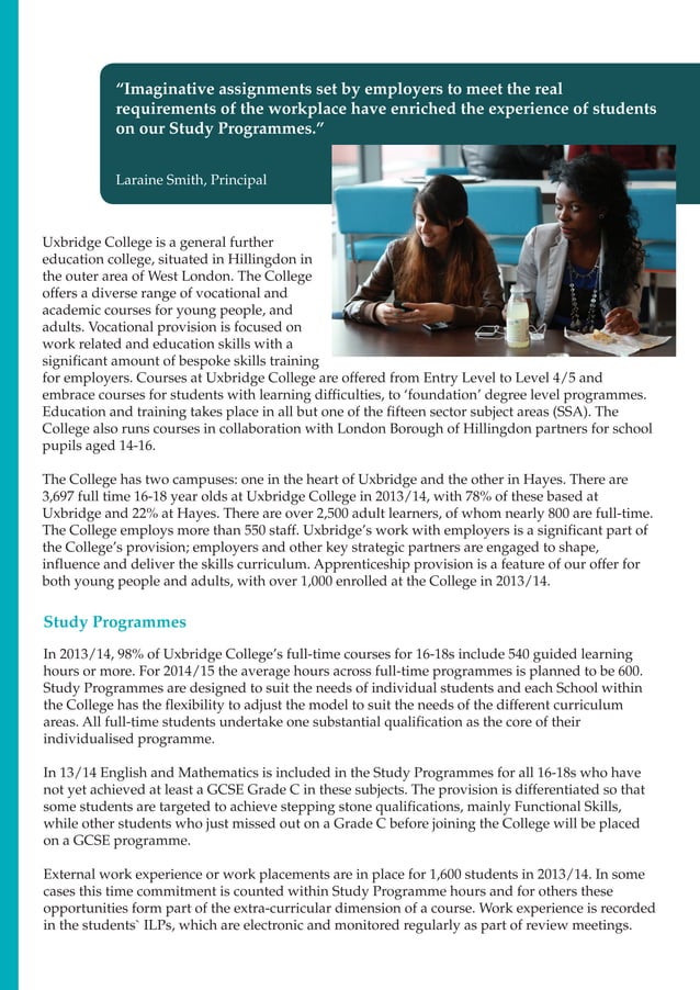 Uxbridge College - Study Programmes | PDF