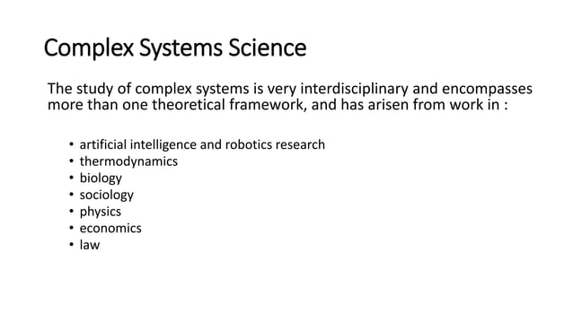Designing Complex Systems - Karen Cham | PPT