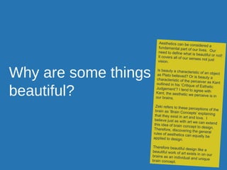 Neuroaesthetics: science embraces art (UX Bristol) | PPT