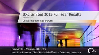 Uxc fy15-investor-presentation-final | PDF