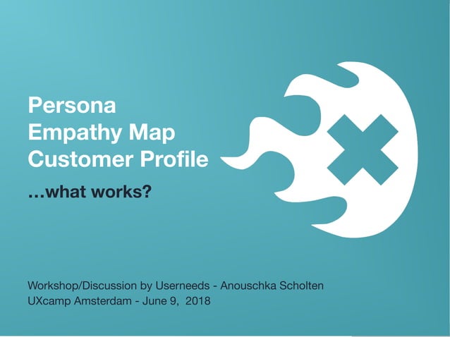 Understanding your user, what works; Persona, Empathy map, Customer ...