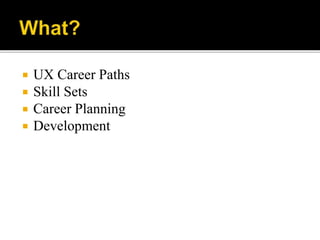 UX Career Development | PPT