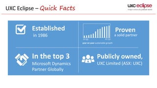 UXC Eclipse - Capability Overview | PPT