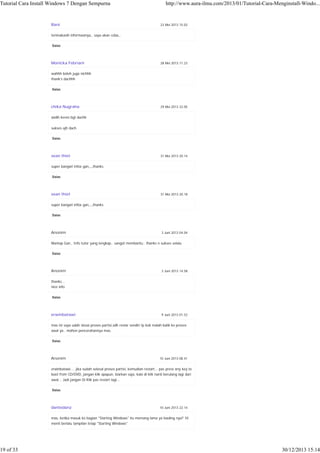 Tutorial cara install windows 7 dengan sempurna | PDF