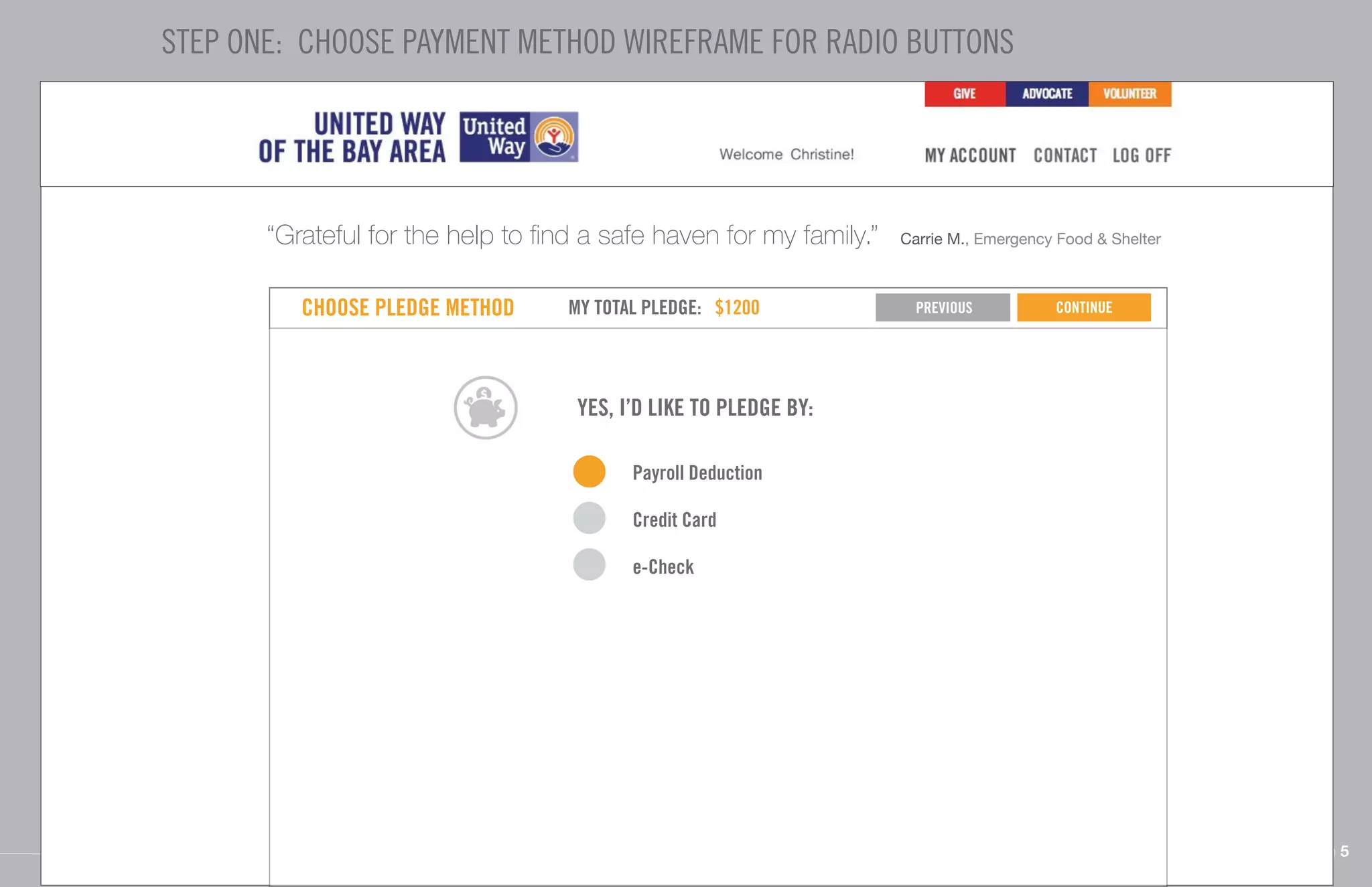 Phase One Revision of Wireframes | PPT