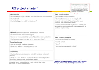 How to define UX objectives and goals using a "lean" six sigma approach ...