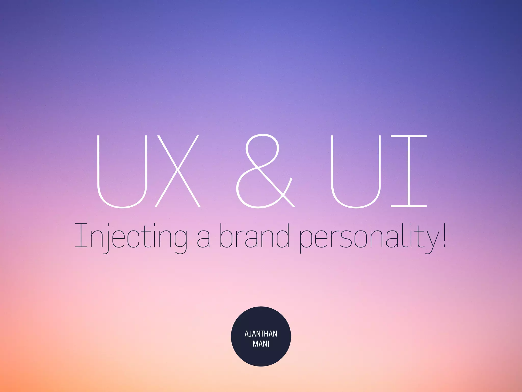 UX design presentation | PPT