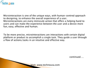 Ux design – role of microinteraction with examples | PPT