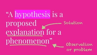 Hypothesis Driven Development | PPTX | Science